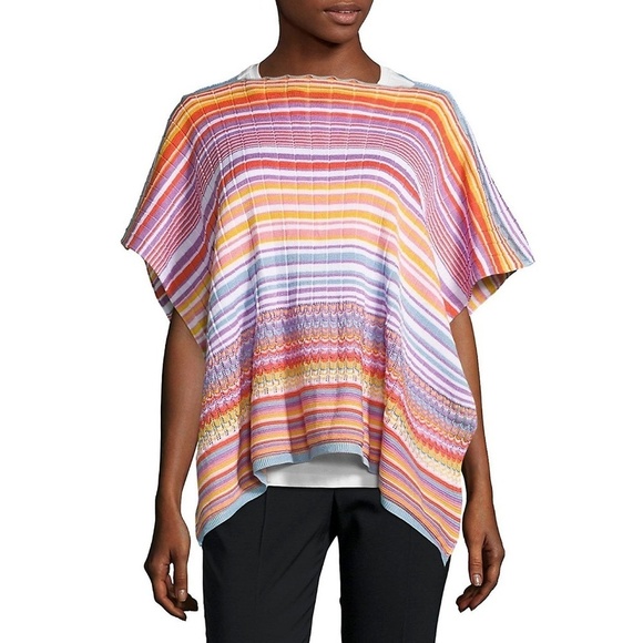 Missoni | Sweaters | Missoni Orange Label Zig Zag Large Poncho Wrap ...